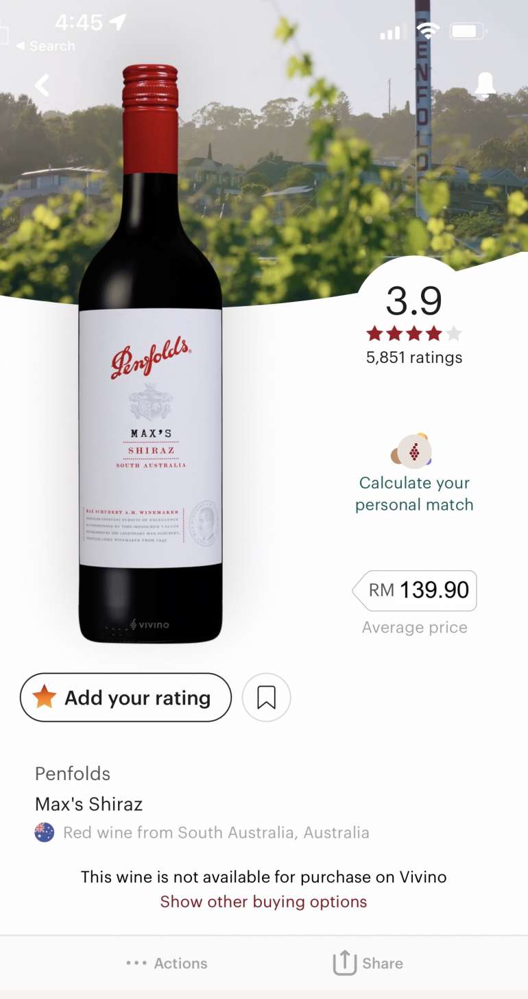Penfolds Max Shiraz with Gift Box – Wine Depot