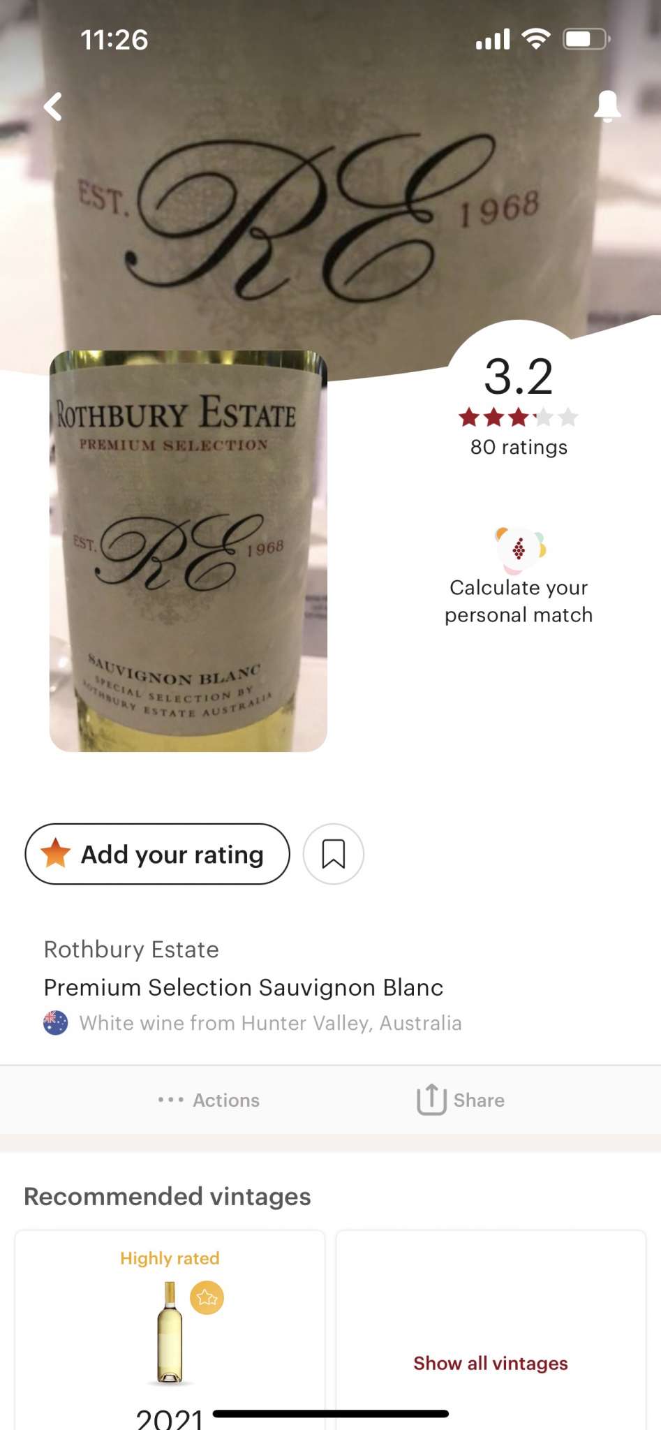Rothbury Estate Premium Selection Sauvignon Blanc – Wine Depot