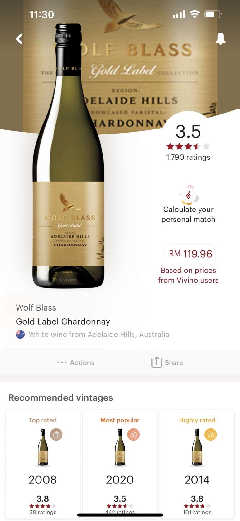 Wolf Blass Gold Label Chardonnay – Wine Depot